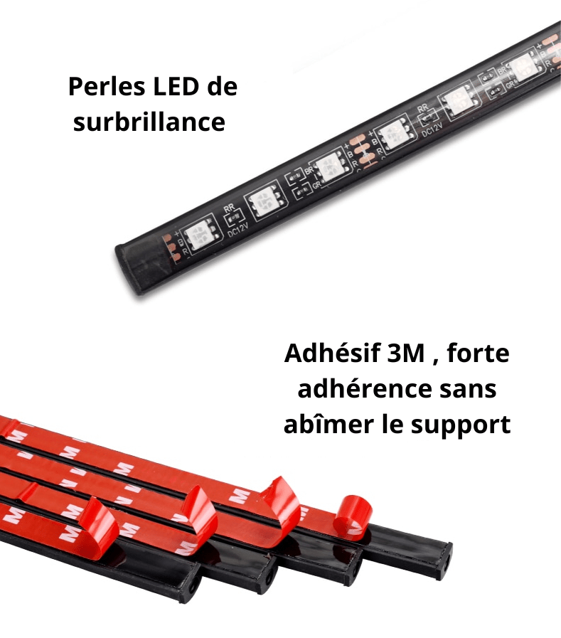 Light Car™ | Rubans LED pour ambiance d'intérieur en couleurs – Sylvercar